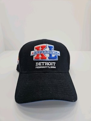 Superbowl XL Baseball Hat Detroit 2/5/06 Black Reebok Pittsburg ...