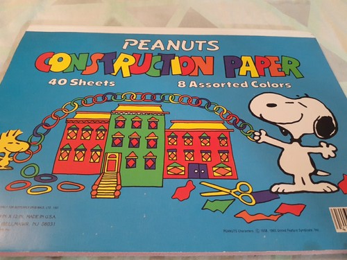 Vintage Peanuts Construction Paper. 40 Sheets,8 Colors. 1965.Butterfly ...
