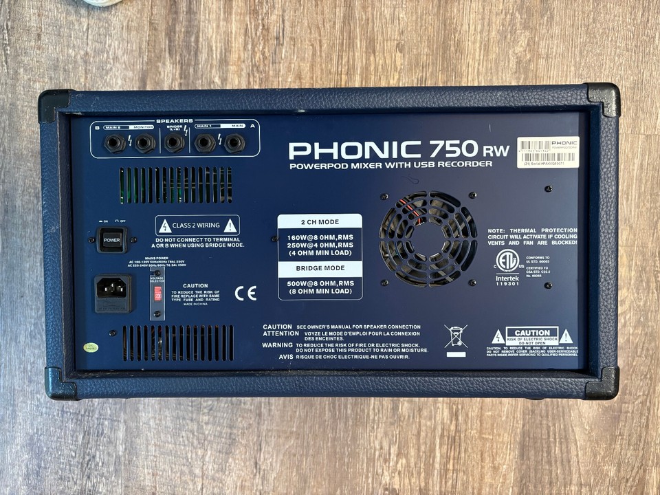 POWERMIXER Powerpod PHONIC 750 RW PA Gesangsanlage, Powermischer ...