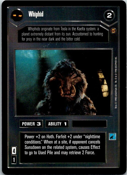 Star Wars Jabba's Palace CCG Card Whiphid | eBay