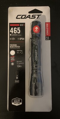 NEW COAST G32 FLASHLIGHT 465 LUMENS BLACK SPOT/ FLOOD TWIST 20484 | eBay
