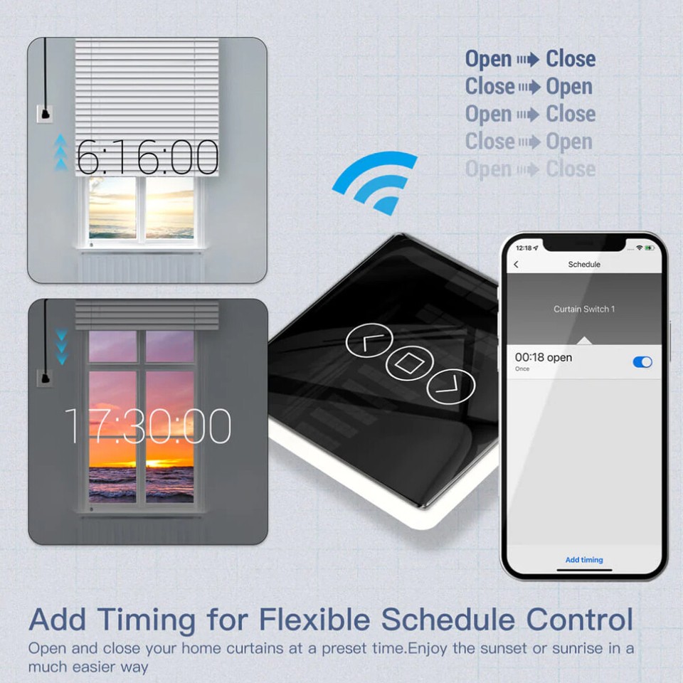 Tuya Smart EU Wifi Curtain Blind Switch Timer for Roller Shutter ...
