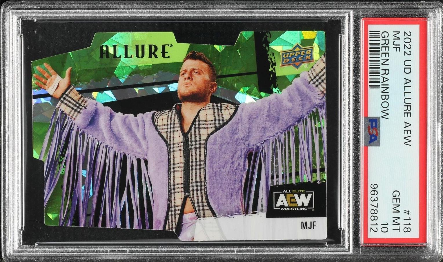 2022 Upper Deck Allure AEW - Horizontal MJF #118 Green Rainbow /99 for ...