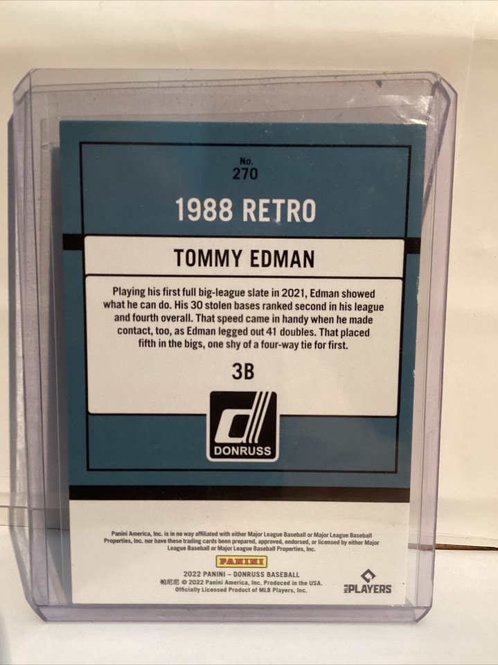 2022 Donruss Stat Line Season Tommy Edman 9/30 1988 Retro Cardinals ...