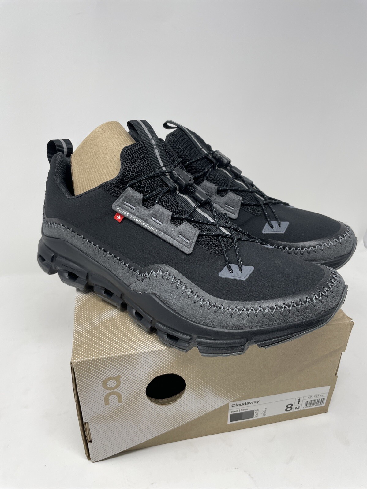 ON Running Cloudaway - Men's Sneakers Black/Rock Sport Leisure Shoes ...