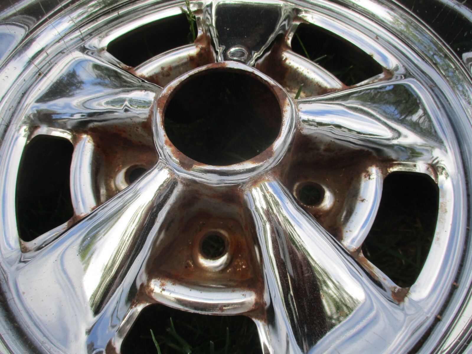 14'' X 7'' Vintage Old School Chrome Appliance Wheels Deep Dish Chevy ...