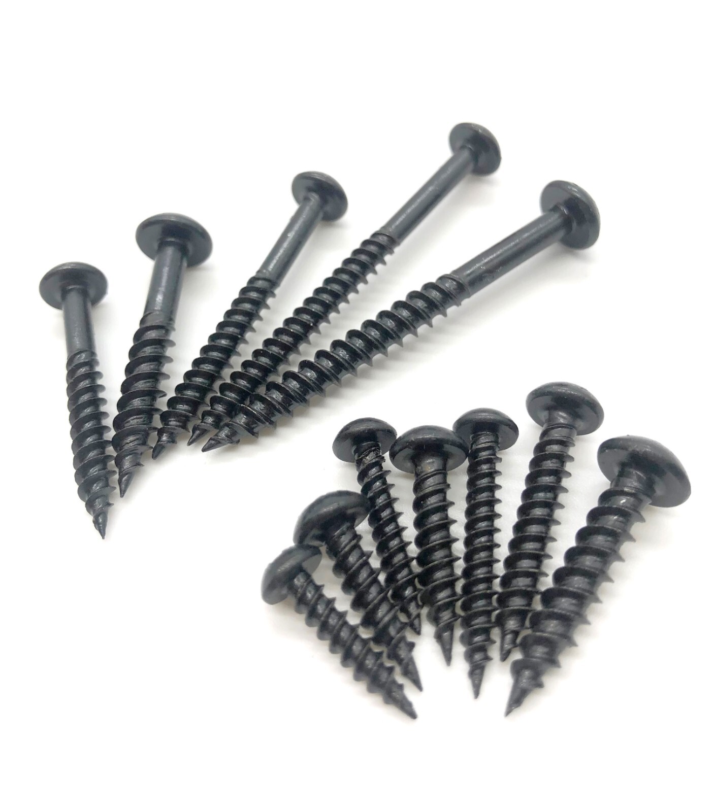 BLACK 6G x 5/8" WOOD SCREWS BLACKJAX POZI ROUND DOME PAN HEAD POZIDRIVE ...