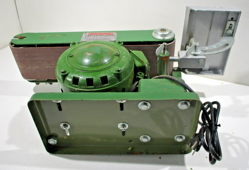 Vintage Central Machinery 929 4" Belt 6" Disc 1/2-HP Table Top Sander ...