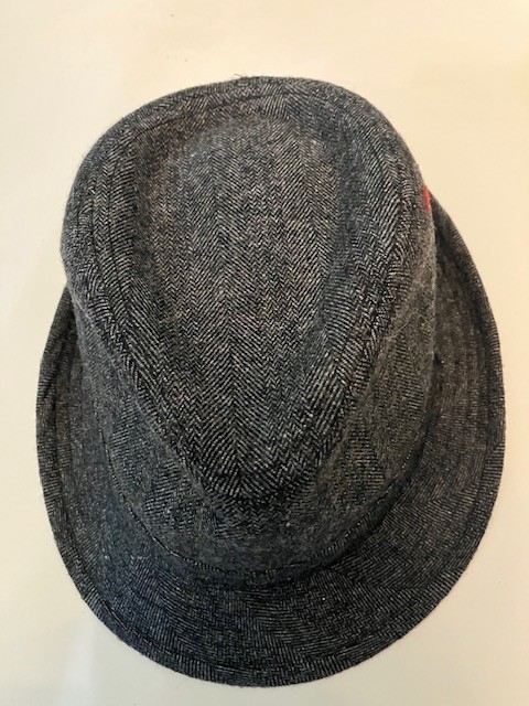 Mens Classic Short Brim Fedora Hat Size M S Dark Gray Lids Brand | eBay