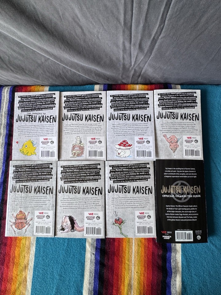 Jujutsu Kaisen Manga Lot Vol. 0–6 + Official Character Guide by Gege ...