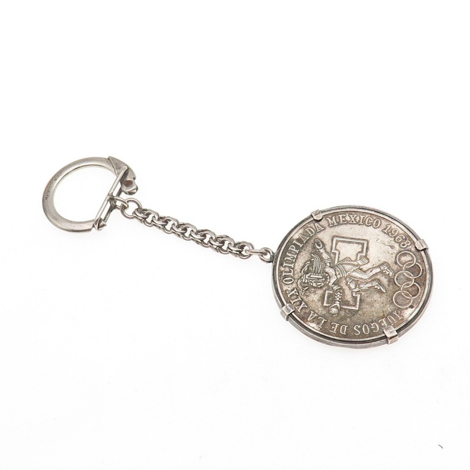 925 Sterling 720 Silver Coin Vintage 1968 Mexico 25 Pesos Olympic Games ...