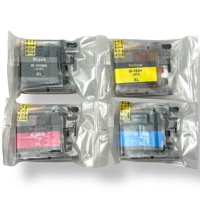 K-Ink LC103 Ink Cartridges 1 Black XL 1 Cyan XL 1 Magenta XL 1 Yellow ...