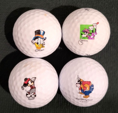 Disney Character Golf Balls; Mickey, Scrooge, Goofy, Pete; vintage ...