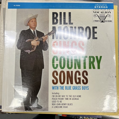 Bill Monroe Sings Country Songs (With The Blue Grass Boys) Sealed LP | eBay