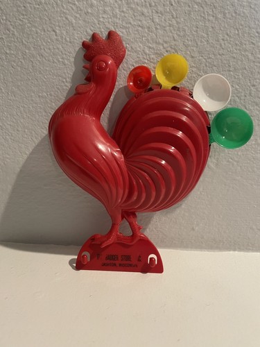 Vintage Hard Plastic Red Rooster Measuring Spoons | eBay