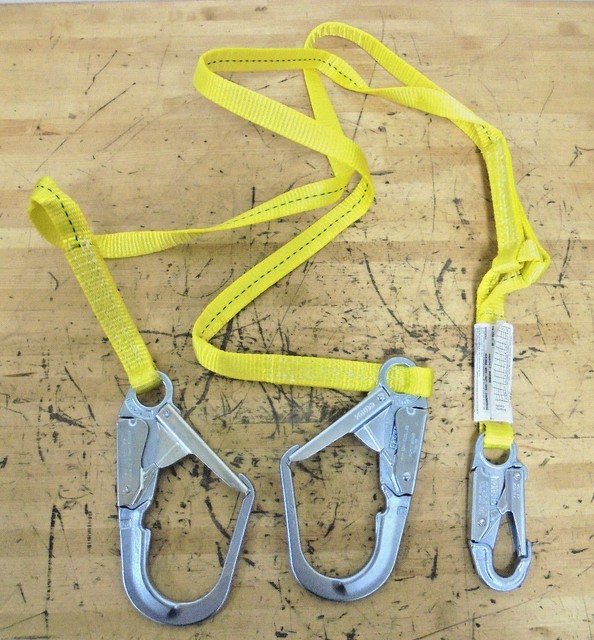 Miller 235wrs/6ftyl Two-legged 6ft Web Lanyard With Snap Hooks for sale ...