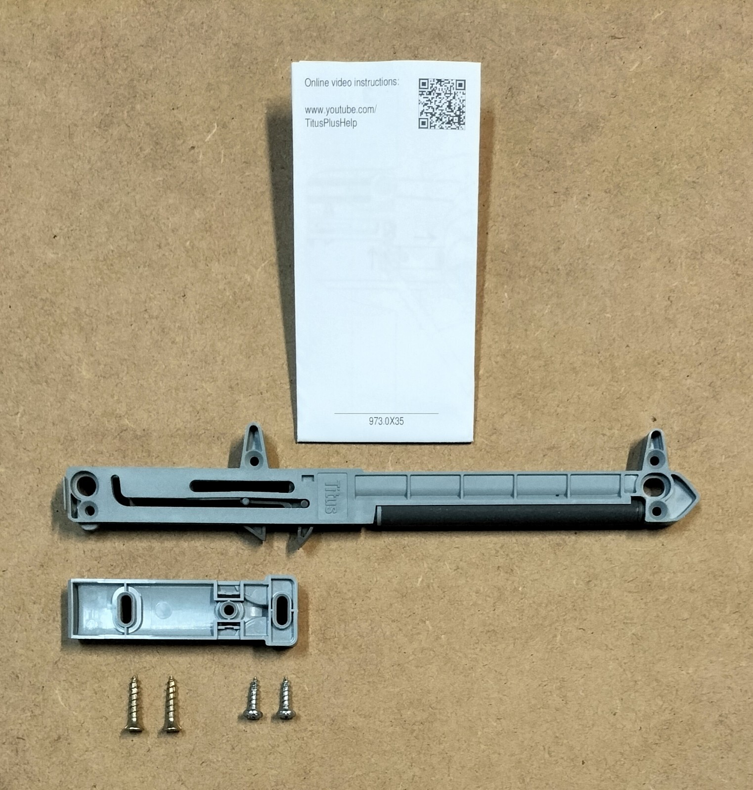 TITUS SOFT CLOSE ADD ON ADAPTOR FOR WOODEN SIDED DRAWER BOX RUNNERS ...