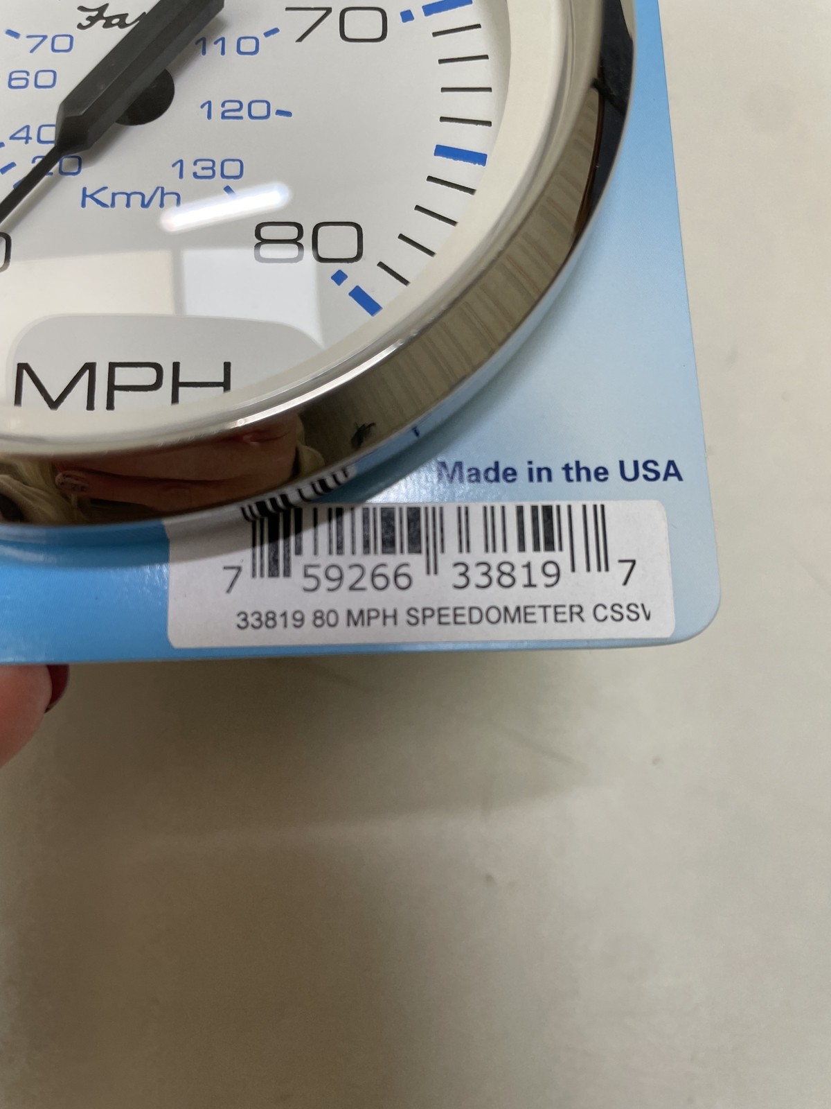 FARIA 33819 / SE9522B CHESAPEAKE SS SPEEDOMETER GAUGE 3 1/4" MARINE ...