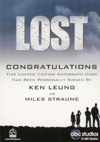 Lost Seasons 1-5 Ken Leung as Miles Straume Autograph Card | eBay