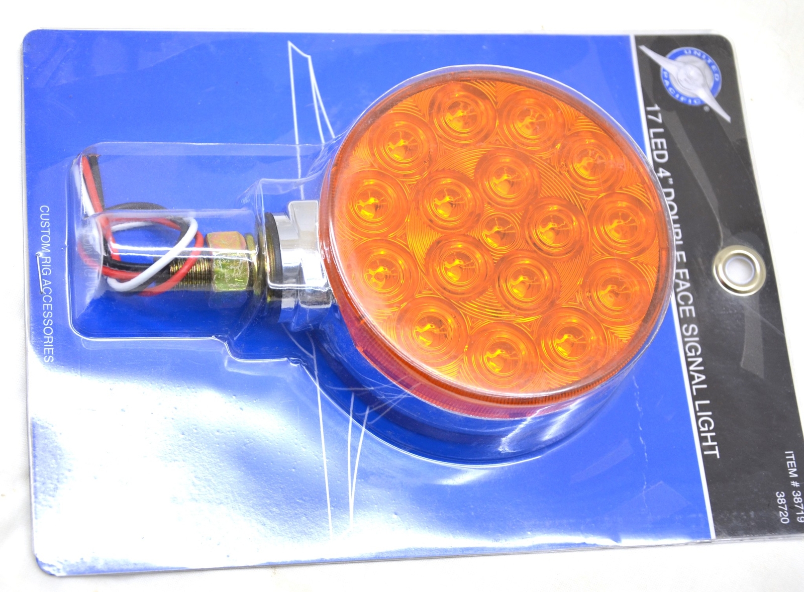 LED Turn Signal Stud Mount Reflector 17 Amber/Red LED & Lenses UP#38719 ...