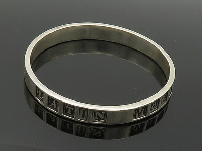 VASS LUDACER 925 Silver - Vintage Latin Quote Rare Bangle Bracelet ...
