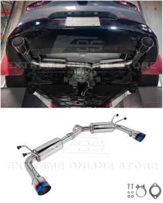 For 19-Up Mazda 3 Hatchback & CX-30 | Dual Muffler Axle Back Burnt Tips ...