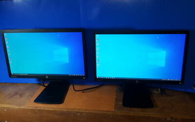 Lot of 2 HP EliteDisplay E201 20" Desktop Widescreen LED LCD Backlit ...