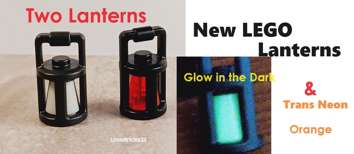 New LEGO Lantern Glow in the Dark Neon Orange Minifigure Camping Sleep ...