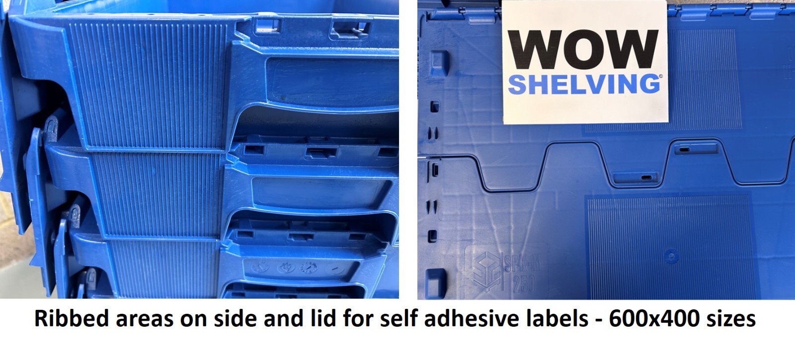 Industrial Attached Lid Container Plastic Picking Loft Storage Boxes ...