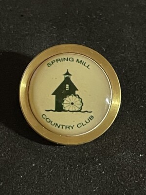 Rare Spring Mill Country Club 3/4" Brass Stem Golf Marker - Warminster ...