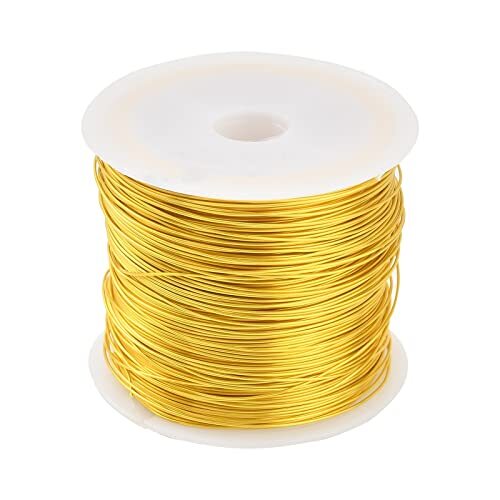 0.5mm/24-Guage Golden Copper-Metal Wire Long-Lasting Plated Beading ...