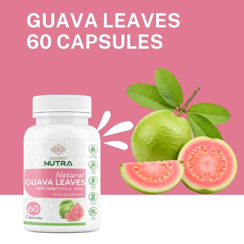 Guava Leaf 60 Capsules – Natural Herbal Supplement Blood Sugar Support ...