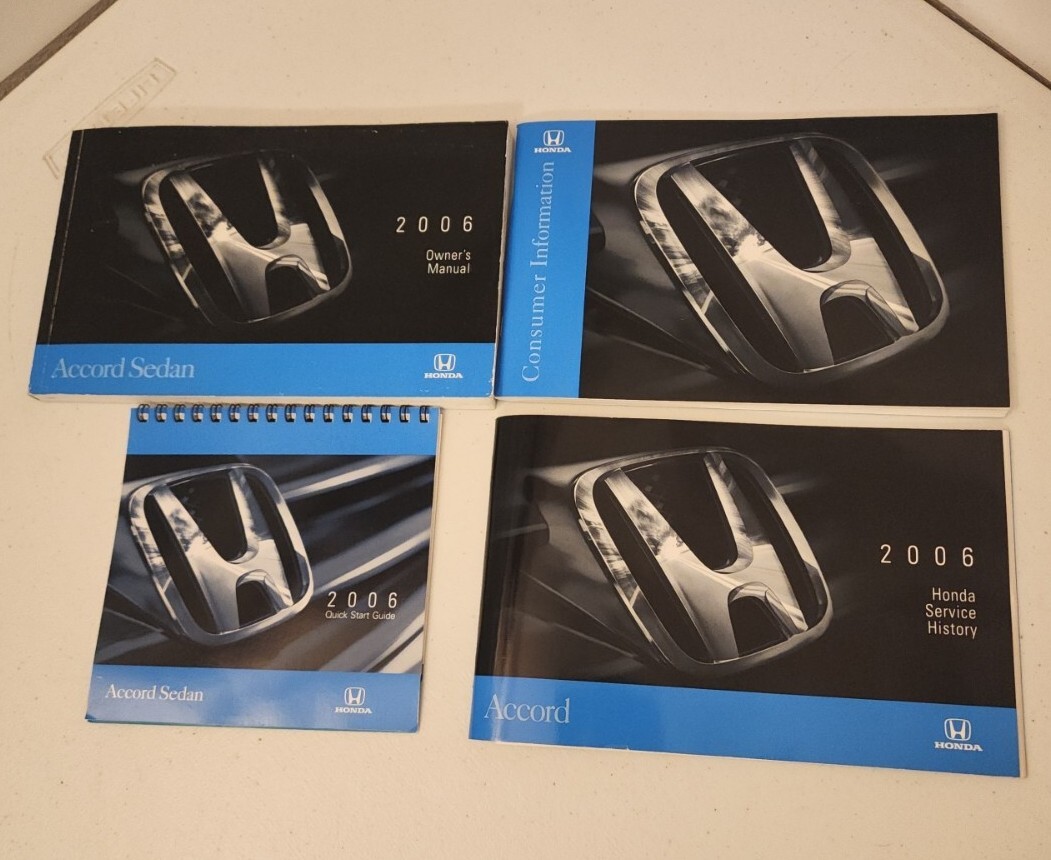 2006 Honda Accord Sedan Set of 4 Books- Owner's Manual/Quick Start ...