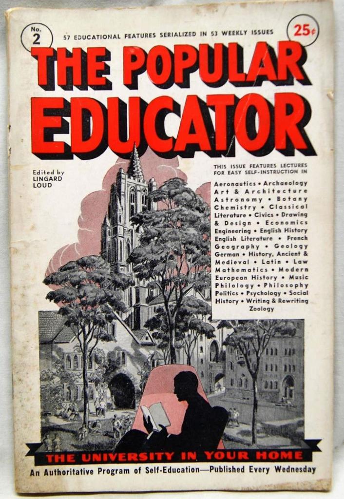 THE POPULAR EDUCATOR MAGAZINE ISSUE #2 VINTAGE 9 MARCH 1938 LEARNING ...