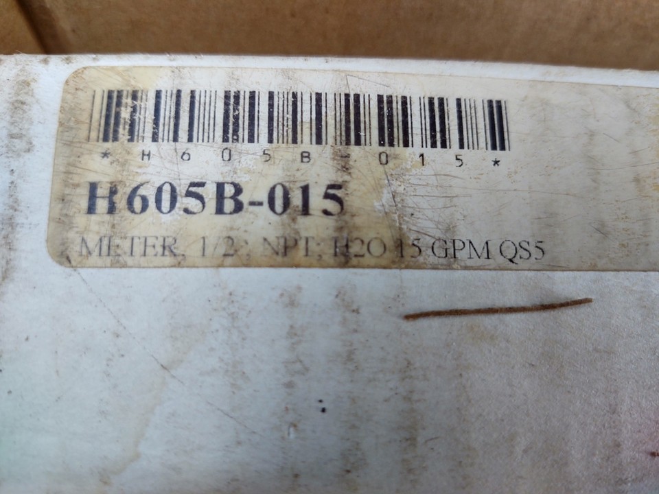HEDLAND H605B-015 Flow Meter 1/2"NPT H20 15 GPM H605B015 | eBay