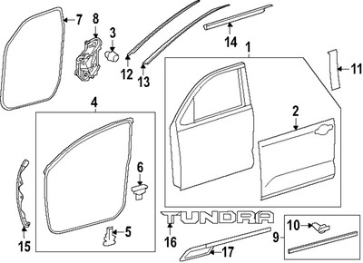 Genuine Toyota Molding Sub Assembly F 75072-AN050 | eBay