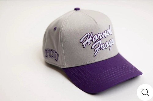 Truebrvnd TCU X TRUE BRVND - PURPLE / GRAY SCRIPT SnapBack College Horn ...