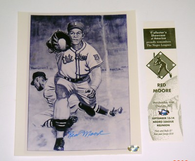 Negro League Baseball Player James Red Moore Signed 8x10 CSA COA Free ...