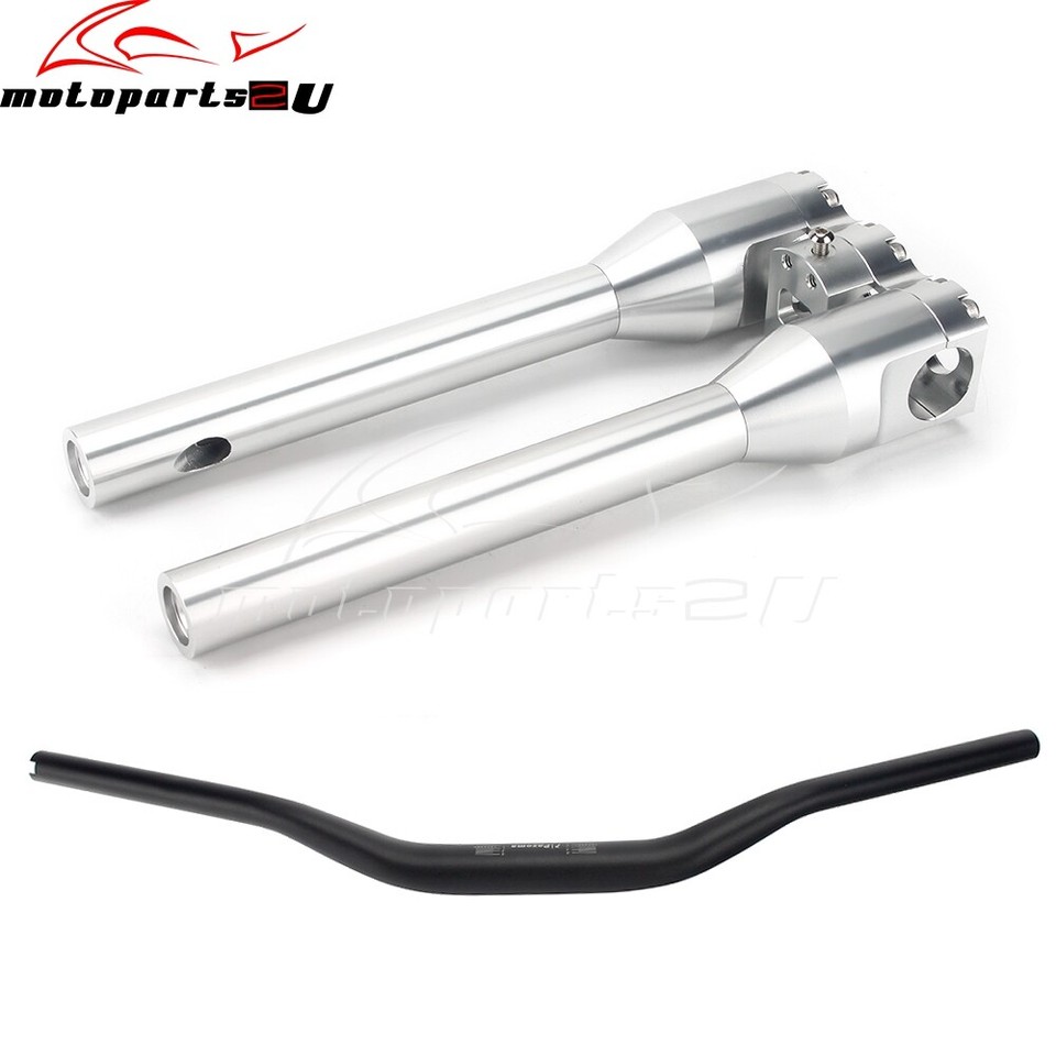 Universal 1-1/2" 38mm Motorcycle Handlebars Drag Bar 12'' Riser For ...