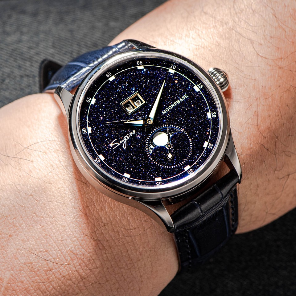 Sugess MoonPhase Master StarDust Mechanical Watch Seagull 1963 ...