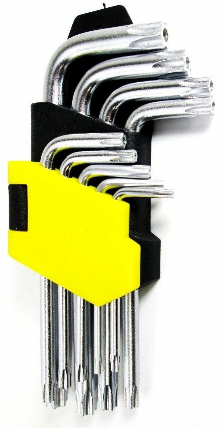 US Pro by Bergen Tools 9pc Short Torx Star Key Set - Torxs Bits Keys ...