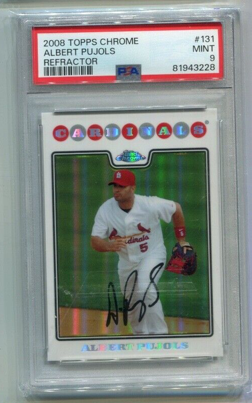 2008 Topps Chrome - ALBERT PUJOLS - Refractor #131 - CARDINALS PSA 9 ...