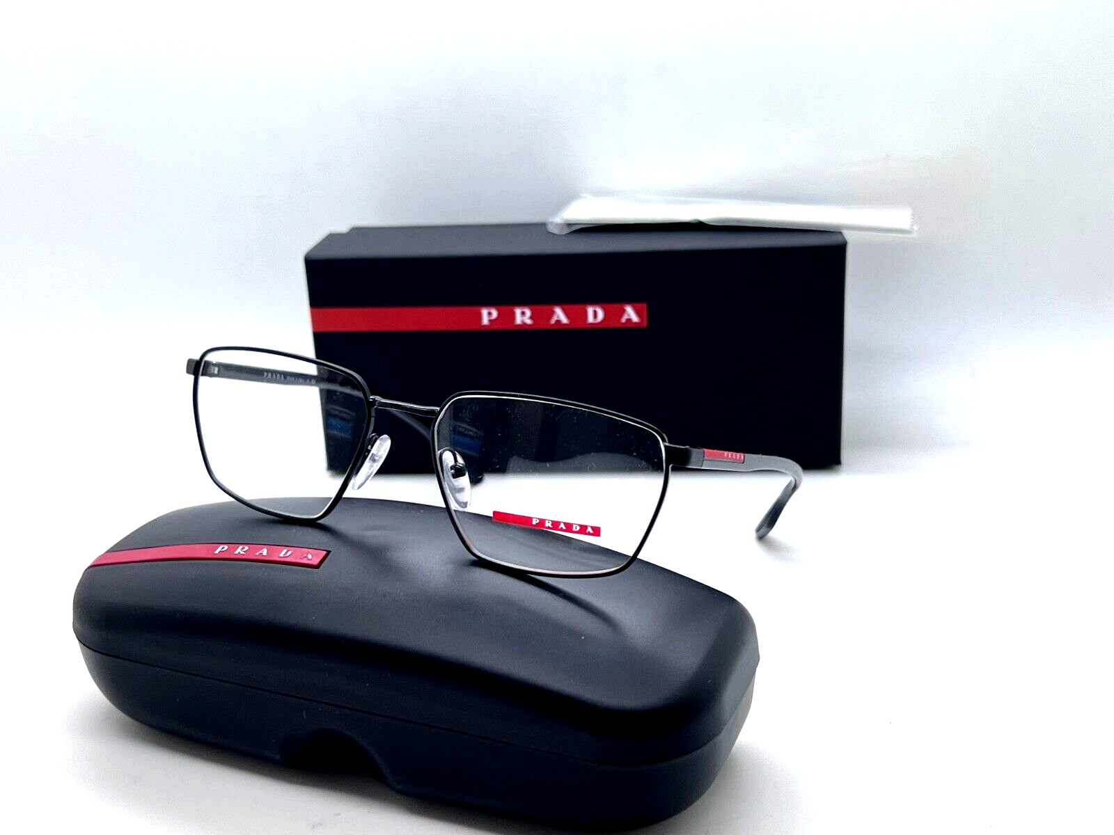 Prada Sport OPTICAL Eyeglasses VPS 52M 1AB-101 BLACK 54-17-145MM Italy ...