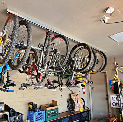 Sliding Bike Storage Rack Unistrut Trolley Hooks | eBay