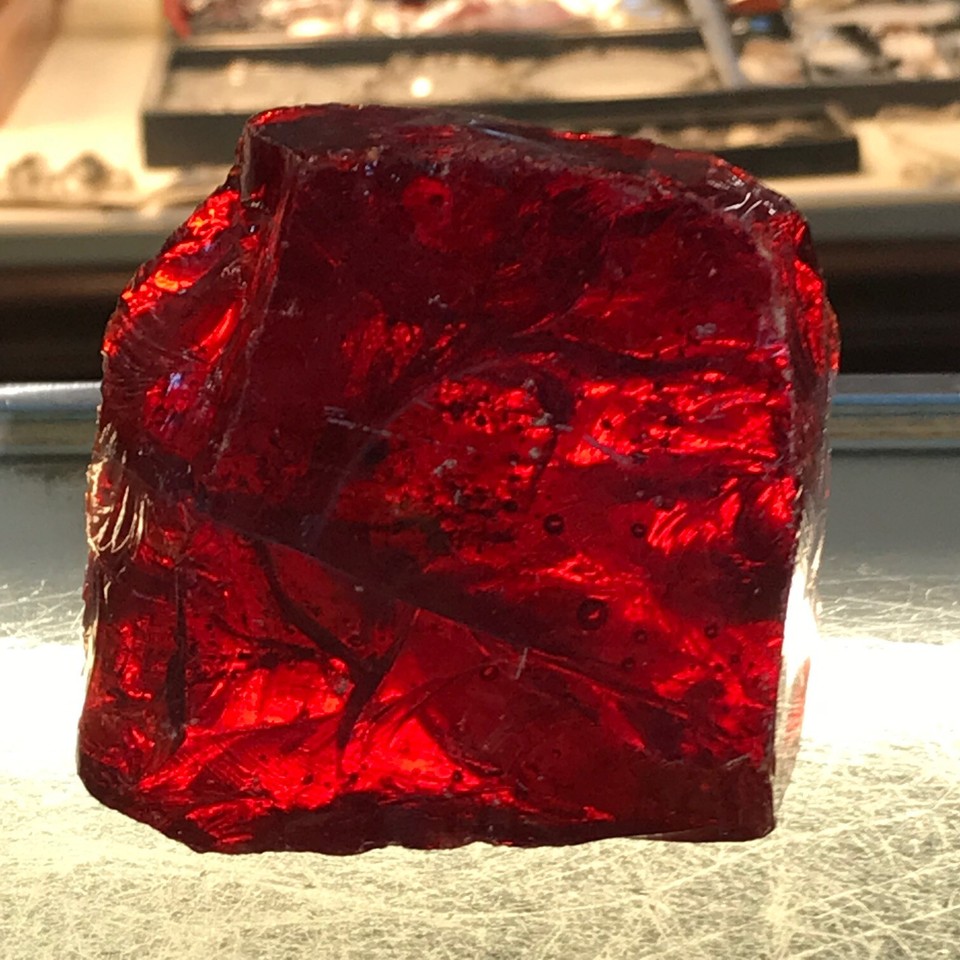 Blood Red Bulk 5 lb Slag Glass Cullet Sorcerer Stone Landscaping ...