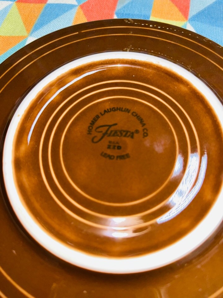 Fiestaware Fiesta CHOCOLATE BROWN retired Dancing Lady Trivet hot plate ...