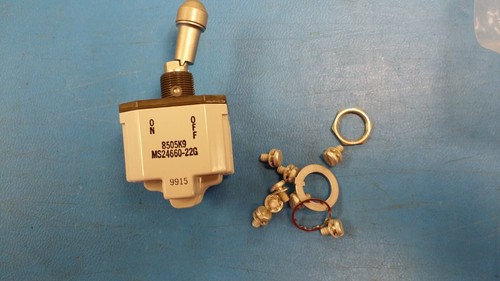 (1pc) MS24660-22G Toggle Switch, 4PST, Latched, 20A, 28VDC, Screw ...