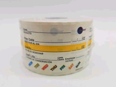 Ecolab Dissolvable Paper Daydots Universal Food Rotation Labels 2" x 3 ...