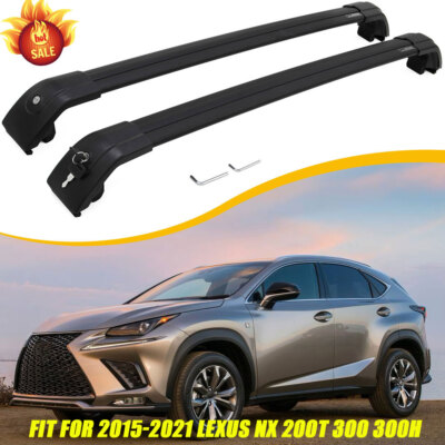 Upgrade Black Cross Bars Roof Rack Rails For 2015-2021 Lexus NX 200t ...