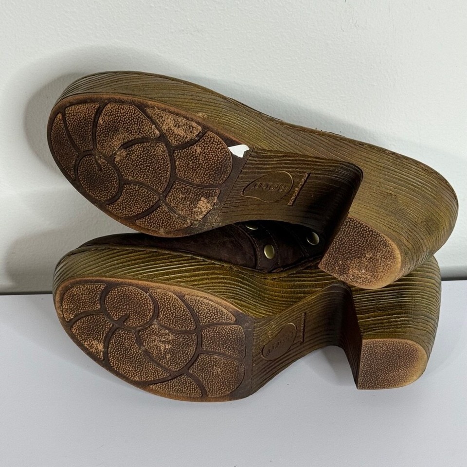 Born Platform Slipon Clog Accented with Burnished Studded Straps | eBay